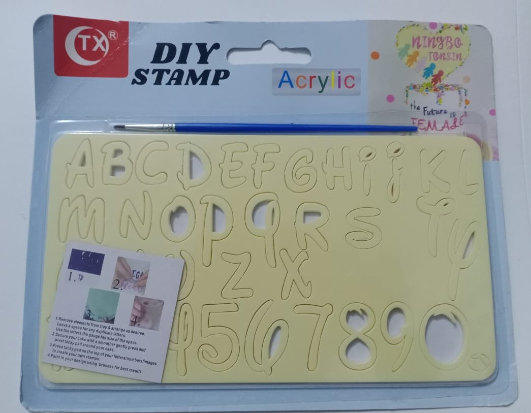 Alphabet & Numbers DIY Stamp – Baker's Solution