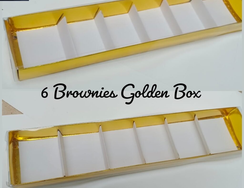 6 Brownies Golden Box – Baker's Solution